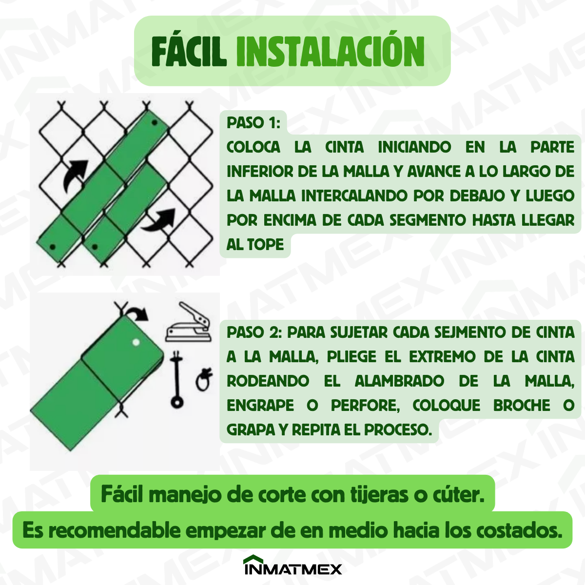 Cinta Verde Rompevientos Para Malla Ciclonica – Mallas Y Tejidos México